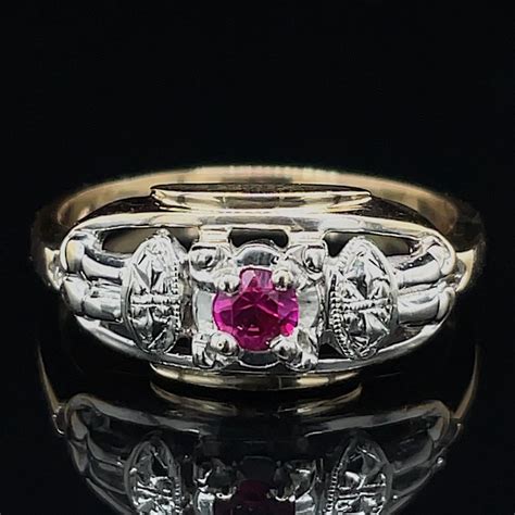 Art Deco Ruby Ring Olympic Jewelry Open For Walk Ins