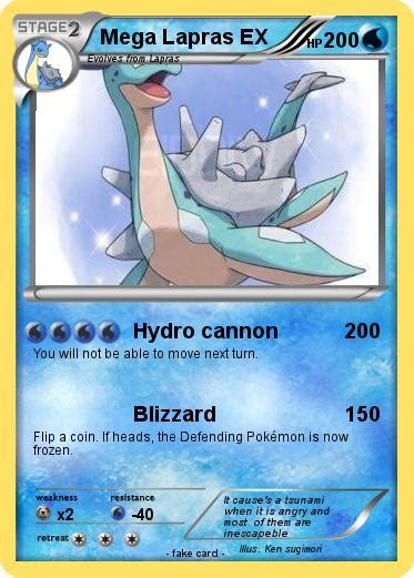 Pokémon Mega Lapras Ex 1 1 Hydro Cannon My Pokemon Card