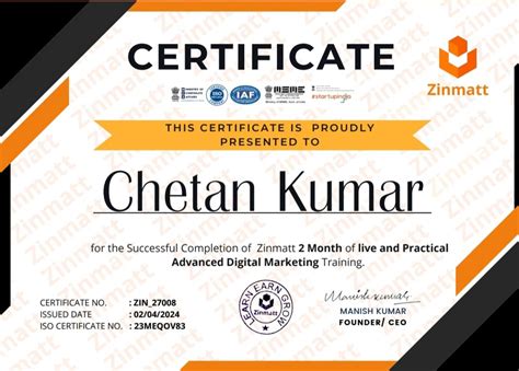 Chetan Kumar On Linkedin I Learned Many Thingsnow Ready To Enter The Digital Marketing World