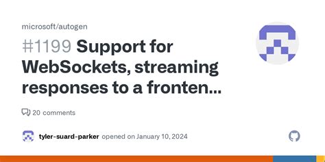 Support For Websockets Streaming Responses To A Frontend Feature