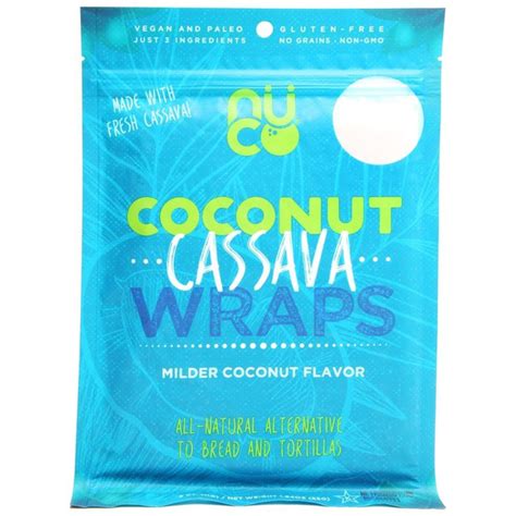 Nuco Coconut Cassava Wraps Milder Coconut 5 Count Wish