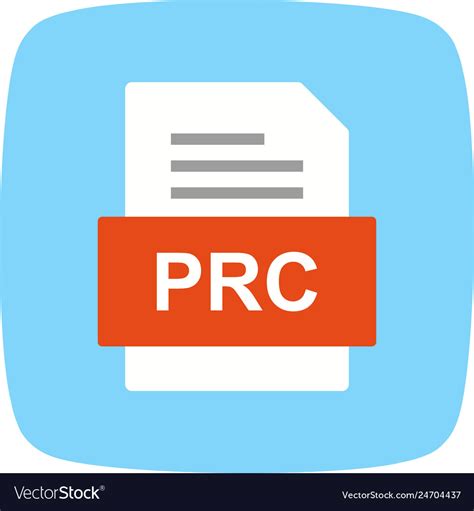 Prc File Document Icon Royalty Free Vector Image