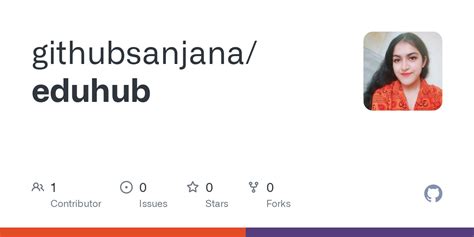 github githubsanjana eduhub