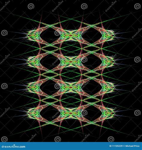 Abstract Symmetrical Fractal Background Stock Illustration