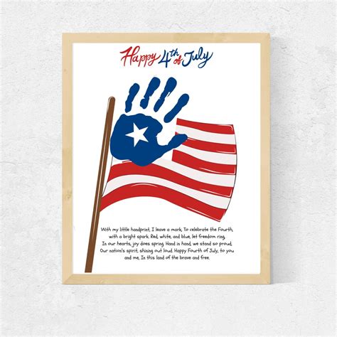 July 4th Handprint Art 4th Of July Handprint Craft Handprint American