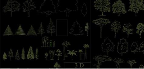 دانلود نقشه ها و فایلهای حجمی دانلود بلوک اتوکد پلان و نمای انواع درخت و گل و گیاه Dwg