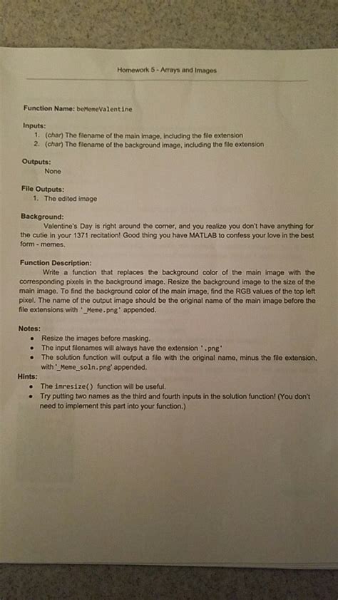 Homework 5 Arrays And Images Function Name