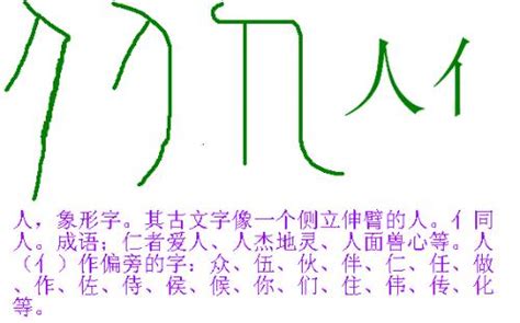 人字象形字的演变过程 象形字的演变过程 伤感说说吧