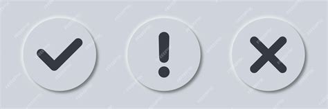 Premium Vector Round Check Mark Button In Neumorphism Style Vector