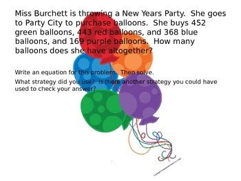 Addition And Subtraction Word Problems Power Point By Mallory Burchett