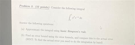 solved problem 5 25 points consider the following