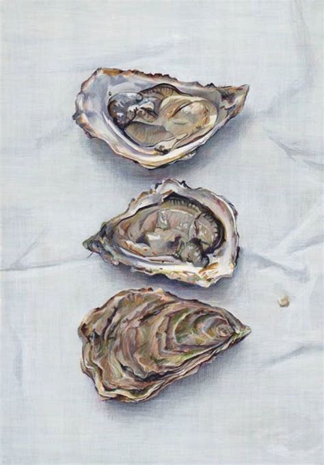 Download Free Three Oysters With Half Shells Wallpaper