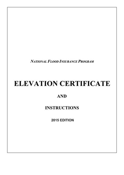 Fillable Fema Form 086 0 33 Elevation Certificate Printable Pdf Download