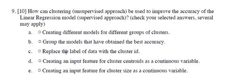 A 9 10 How Can Clustering Unsupervised Approach