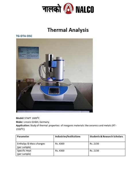 thermal analysis pdf technology and engineering
