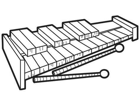 Xylophone Coloring Pages Coloringlib Xylophone Coloring Pages Coloringlib