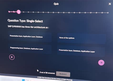 Quiz Question Type Single Select SAPS 4HANA StudyX