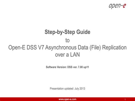 Open E Dss V7 Asynchronous Data Replication Over A Lan Ppt