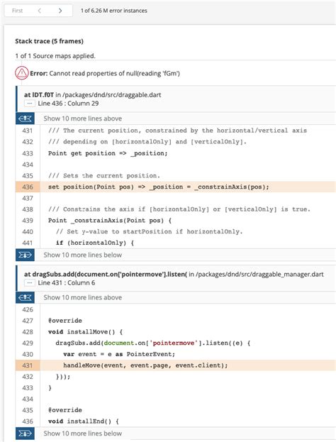 Cannot Read Properties Of Null Issue 35 Marcojakob Dart Dnd GitHub