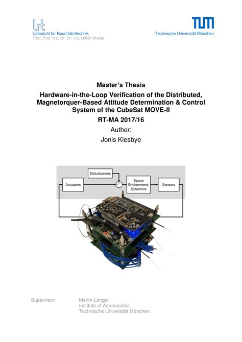 Pdf Hardware In The Loop Verification Of The Adcs Of Move Ii