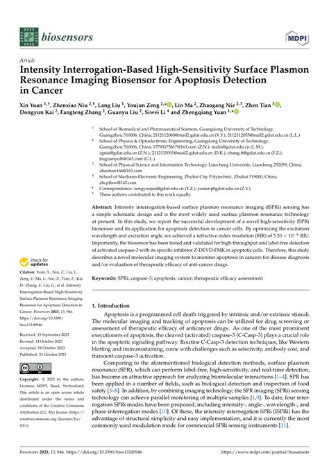 Pdf Intensity Interrogation Based High Sensitivity Surface Plasmon