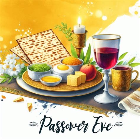 Premium Photo Watercolor Illustration Of Passover Event For Social
