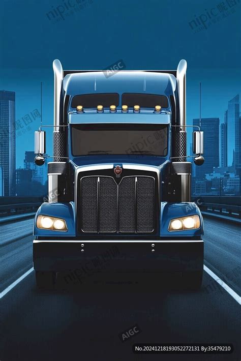 Ai创作图蓝色交通工具 压路车插画 蓝皮卡车 压路车素材 素材大货车 蓝色大巴车 开着车灯的卡车 卡车插画 重型交通运输工具 卡车电灯 大卡车车头 马路卡车 大卡车效果图 蓝底轧道 货车原创