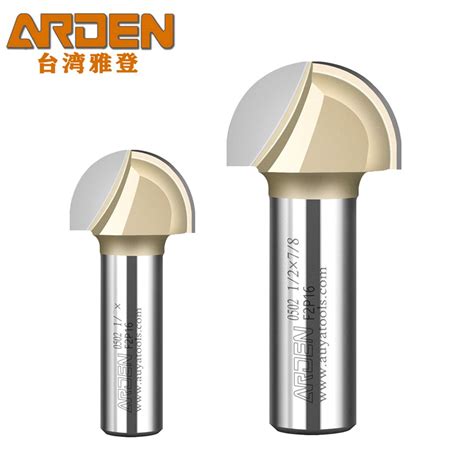 ARDEN Core Box Bit Carbide Round Bottom Groove Milling Cutter Radius Ball Nose Woodworking