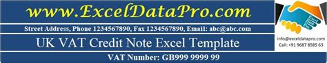 Download UK VAT Debit Note Excel Template ExcelDataPro