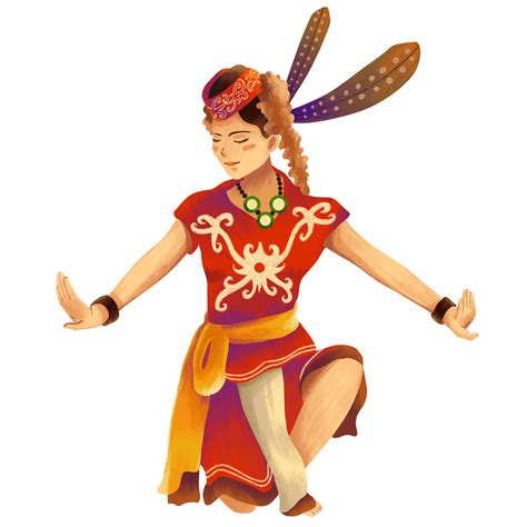 Ethnic Dance Of The Dayak Tribe Of Kalimantan Island 16582662 Png