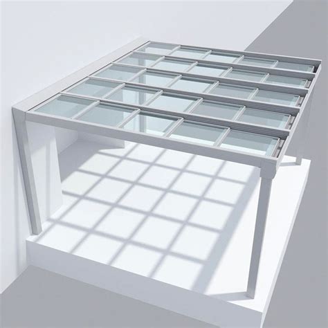 Flat Awning Skylight Motorized Cover Patio Covers Sky Roof Glass Roof