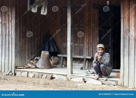 Local Old Man In Chin State Myanmar Editorial Photo Image Of Village State 61490376