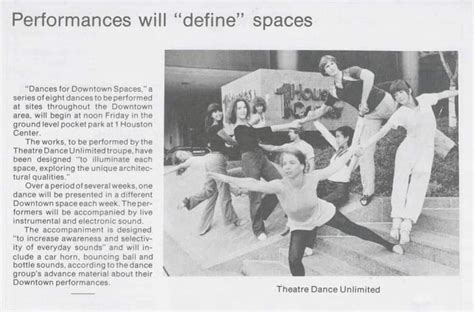 Dances For Downtown Spaces 1978 How To Level Ground Dance First Dance