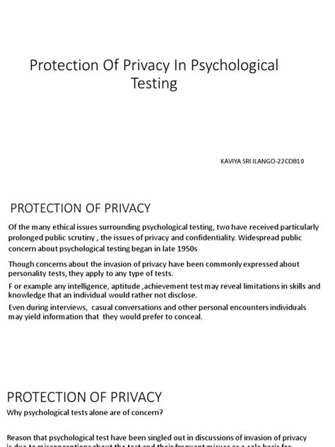 Ethics Pdf Privacy Psychological Testing