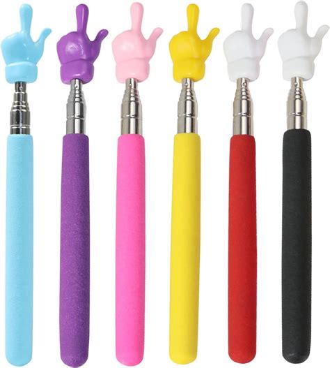 4pcs Teacher Pointer Telescoping Hand Pointer Pointing Stick Finger For Classroom