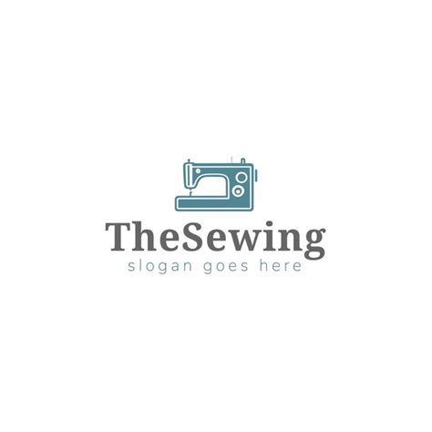 Sewing Vector Logo Design Premium Vector