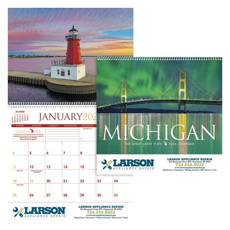 Triumph® Calendars Michigan Calendar Swag Made In The Usa