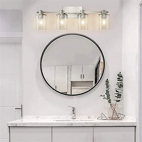 Modern Brushed Nickel Vanity Light Fixture