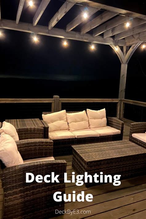 Overhead Deck Lighting Guide And More Deck Lighting Deck Design Wood Deck Designs