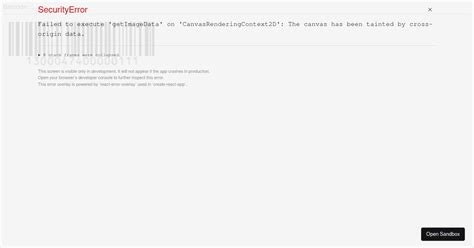 javascript barcode reader forked codesandbox