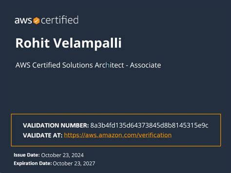 Rohit Velampalli On Linkedin Awscertified Aws Cloudcomputing