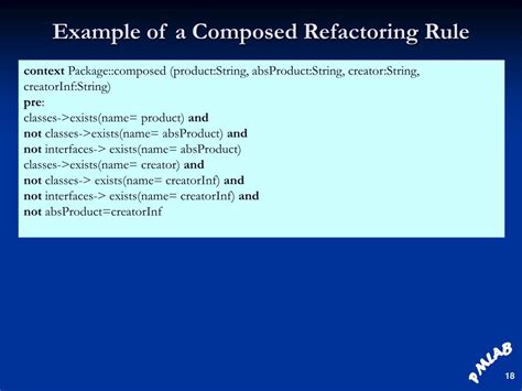 Ppt Composition Of Uml Described Refactoring Rules Powerpoint