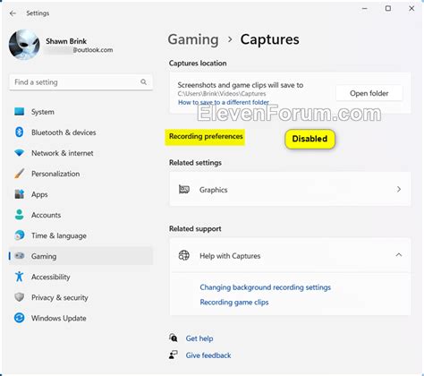 Enable Or Disable Game Recording For Captures In Windows 11 Windows 11 Forum