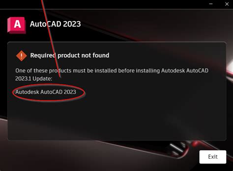 Required Product Not Found When Installing An Autodesk Update
