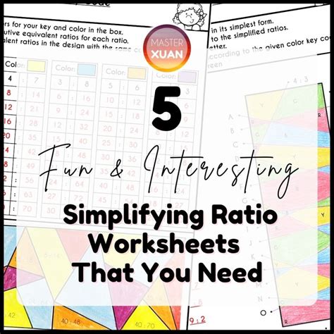 5 Fun And Interesting Simplifying Ratio Worksheets That You Need ~ Master