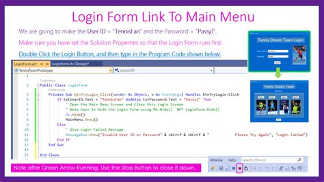 Vb Link Screen Forms Passy World Of Ict