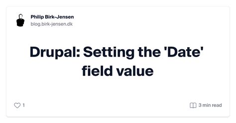 drupal setting the date field value