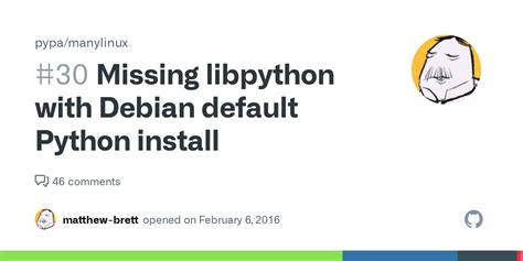 Missing Libpython With Debian Default Python Install · Issue 30 · Pypa