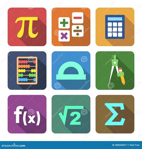 Set Protractor Function Mathematical Symbol Computer Monitor With