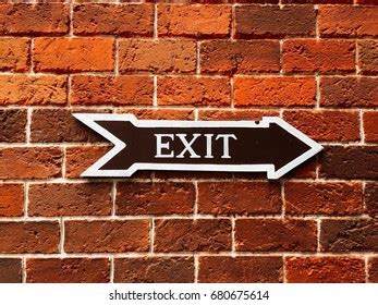 Exit Sign On Wall Stock Photo 680675614 Shutterstock